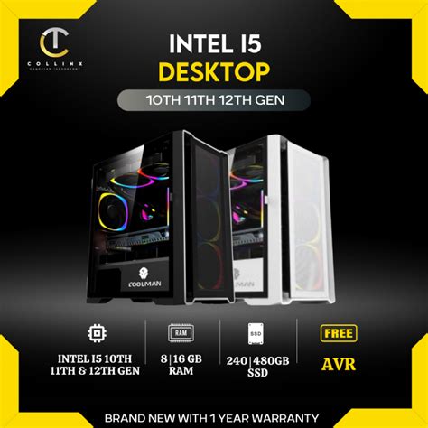 Supreme Pc Build Intel I5 10th 11th 12th Gen Cpu Desktop Rgb Pc