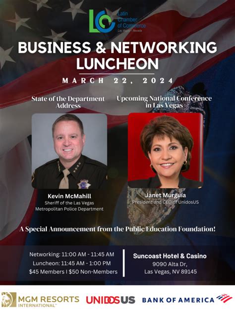 march business and networking luncheon