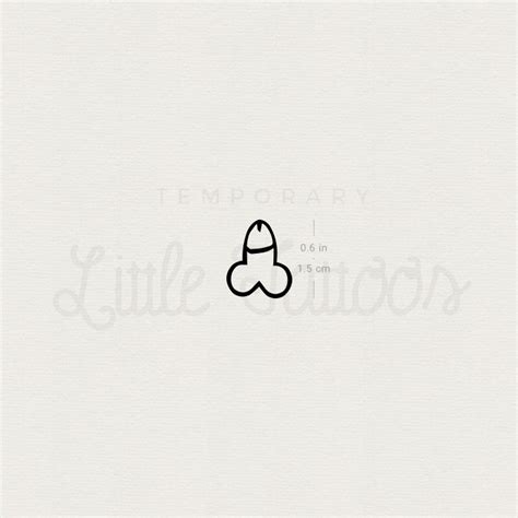 Little Penis Temporary Tattoo Set Of 3 Little Tattoos