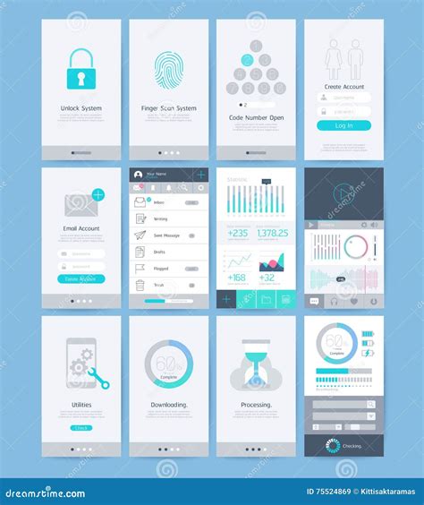 Interface And UI Design Elements Stock Vector Illustration Of Infographic Download
