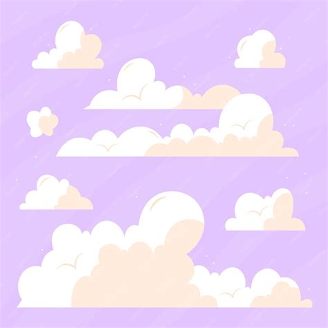 Premium Vector Flat Clouds Collection Illustration