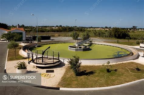 Decanting Basin In Ré Island Water Treatment Plant France Superstock