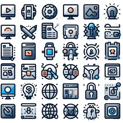 premium photo a most used webdesign icons three sizes ui set vector