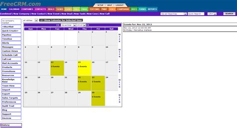Free Crm Calendar Small Business CRM Resource Centre