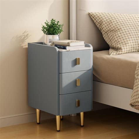 Aqimuele Narrow Nightstand With Drawers Narrow Side Table