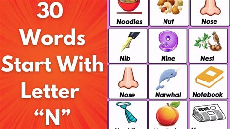 N Letter Words Words Start With Alphabet N Youtube