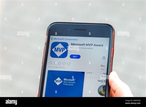 New York Usa 1 May 2020 Microsoft Mvp Award App Logo Close Up On