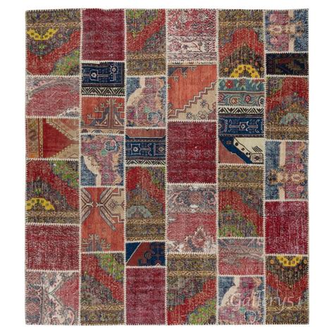 8x10 Ft Handmade Central Anatolian Patchwork Rug Made From Vintage