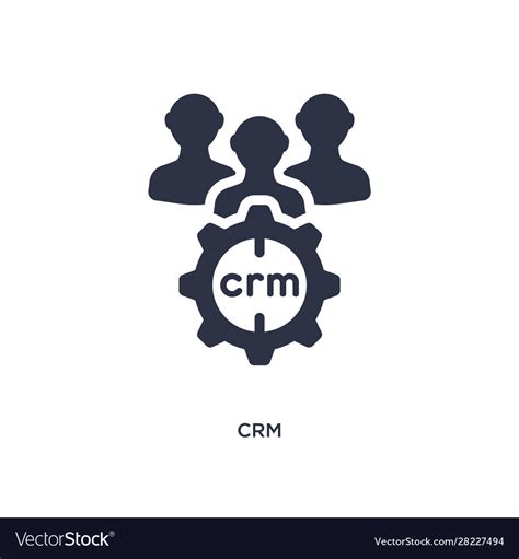 Crm Icon On White Background Simple Element From Vector Image