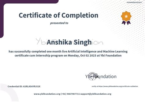 Artificialintelligence Machinelearning Ai Ml Internship Ybifoundation Careergrowth