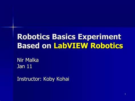 Ppt Robotics Basics Experiment Based On Labview Robotics Powerpoint