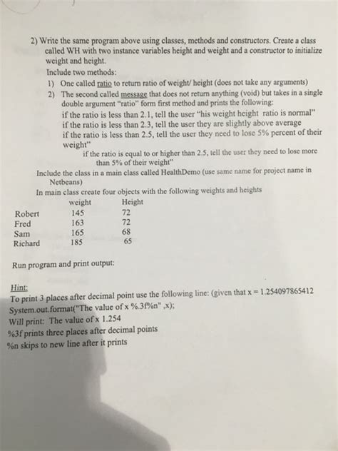 solved write the same program above using classes methods