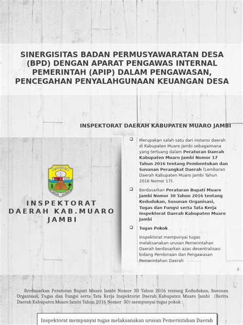 Paparan Sinergitas Bpd Dengan Apip R3 Pdf