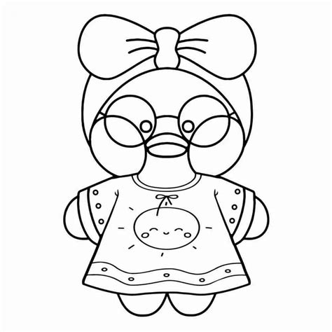 Раскраски Утка лалафанфан рисунок для 29 шт скачать или распечатать бесплатно 27413