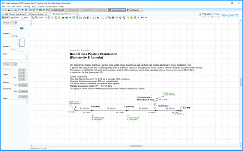 General Gas Pipeline With Four Distribution Points