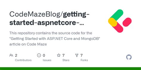 github codemazeblog getting started aspnetcore mongodb this