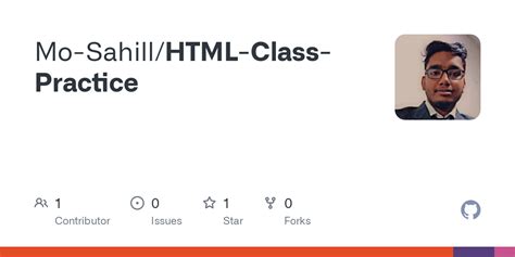GitHub Mo Sahill HTML Class Practice