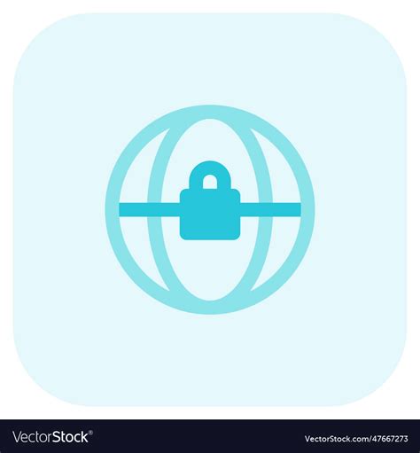 Lock Network Restricted The Use Of Internet Vector Image