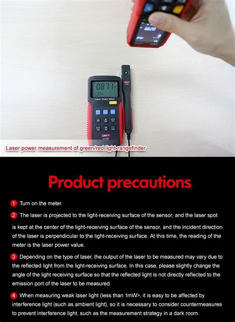 Uni T Laser Power Meter Ut385 Precision Sensor Power Analyzer Tester