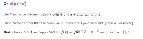 Solved Use Mean Value Theorem To Prove Chegg