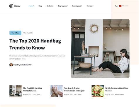Flow Laravel Creative Multilingual Blog Thesky9