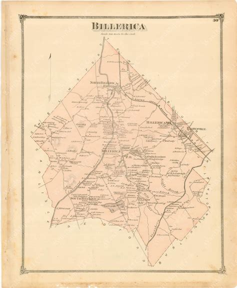Billerica Massachusetts 1875 Wardmaps Llc