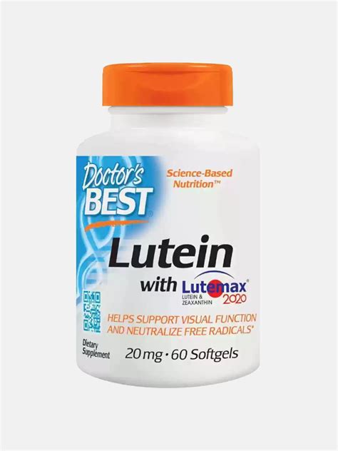 Lutein With Lutemax 2020 20mg 60 Softgels Doctors Best