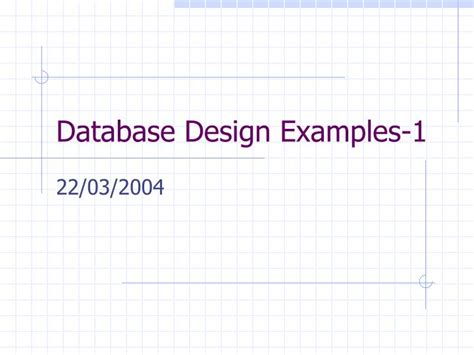 PPT Database Design Examples PowerPoint Presentation Free Download ID