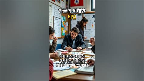 한글 세계 언어학자들이 극찬한 이유는 🔤 지식 이슈 한글 세종대왕 한국문화 유네스코 언어학 Youtube