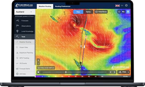 Aplicación Predictwind · Predictwind