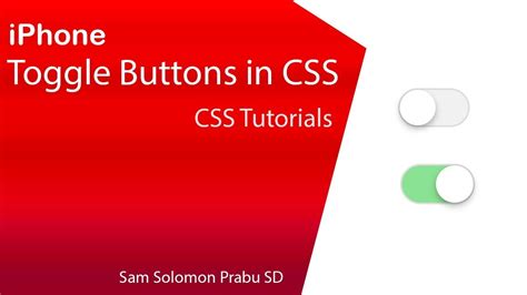 Iphone Toggle Button In Css Css Tutorials Web Development Tutorials