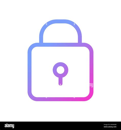 Padlock Pixel Perfect Gradient Linear Ui Icon Stock Vector Image And Art Alamy
