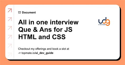 Ui Cheat Sheet Que And Ans Js Html And Css