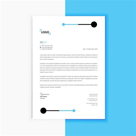 비즈니스 편지지 회사 템플릿 디자인 프리미엄 벡터