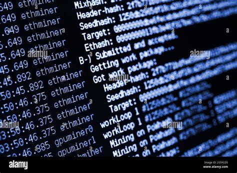Macro Snapshot Of The Program Interface For Crypto Currency Mining On
