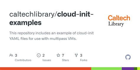 Cloud Init Examplesdocumentationhtml At Main · Caltechlibrarycloud