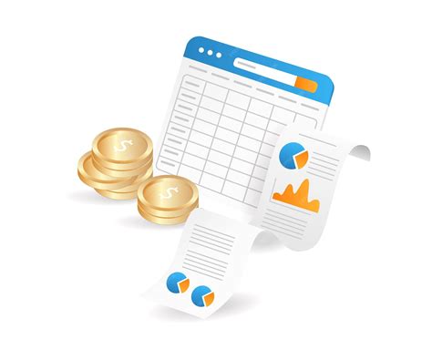 Premium Vector Flat Isometric 3d Illustration Form Monthly Business