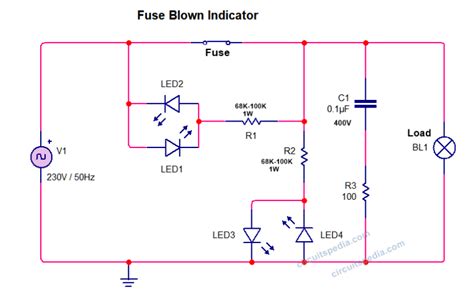 Fuse Blown Indicator Circuit Blown Fuse Indicator Alarm