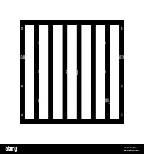 Man Behind Jail Bars Icon Stock Vector Images Alamy