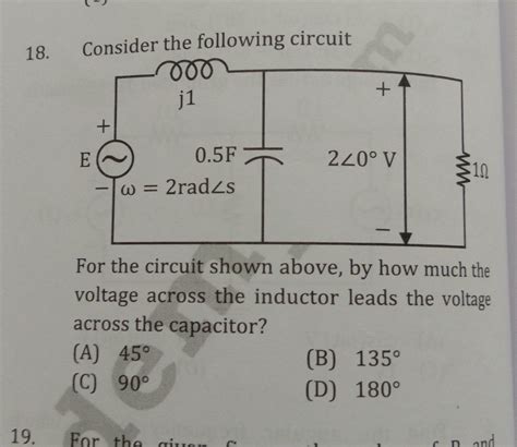 solved 18 consider the following circuit for the circuit