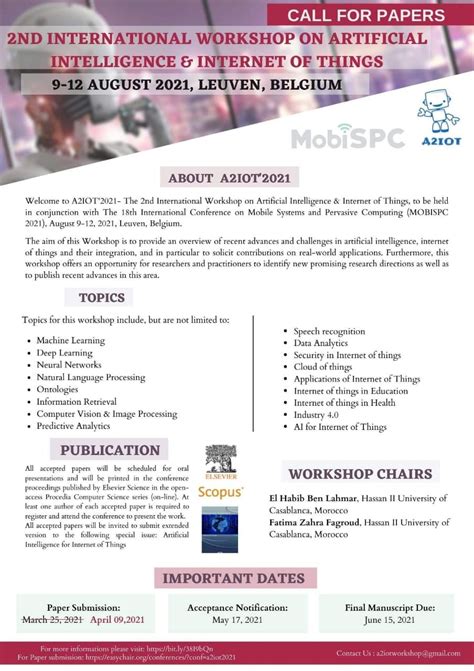 El Habib Ben Lahmar On Linkedin Cfp A2iot