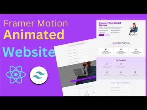 Build Framer Motion Animated Landing Page With Tailwind CSS And Reactjs - YouTube