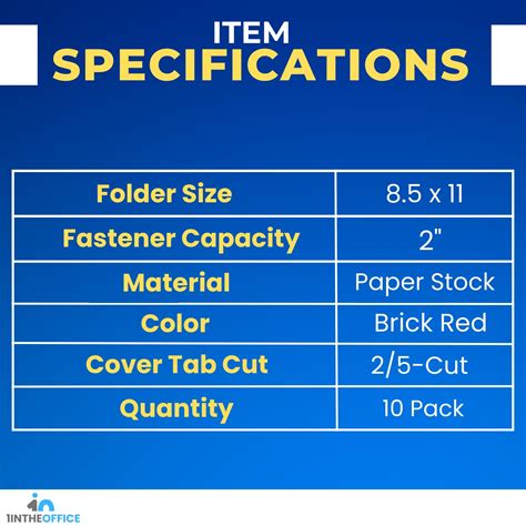 1intheoffice Classification Folder 2 Dividers Letter