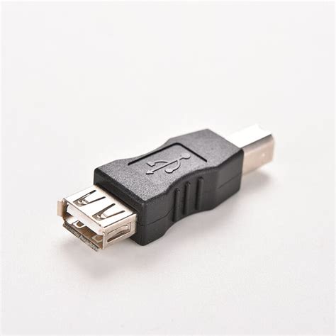 Black Usb Type A Female To Usb Type B Male Usb Plug Printer Adapter Converter Zk Ebay
