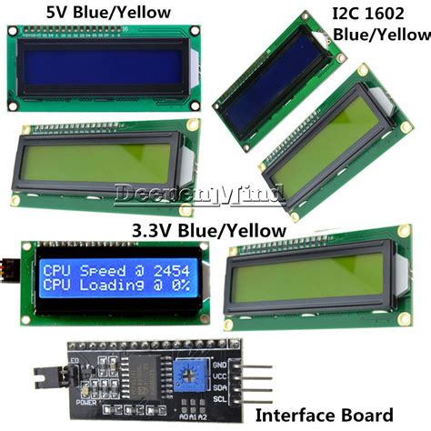 I2C 1602 LCD Board Module 16x2 Character LCD Display Ubuy India