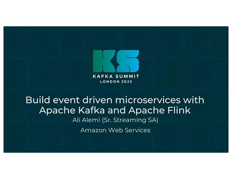 Build An Event Driven Microservices With Apache Kafka And Apache Flink