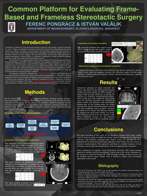 Pdf Common Platform For Evaluating Frame Based And Frameless Stereotactic Surgery