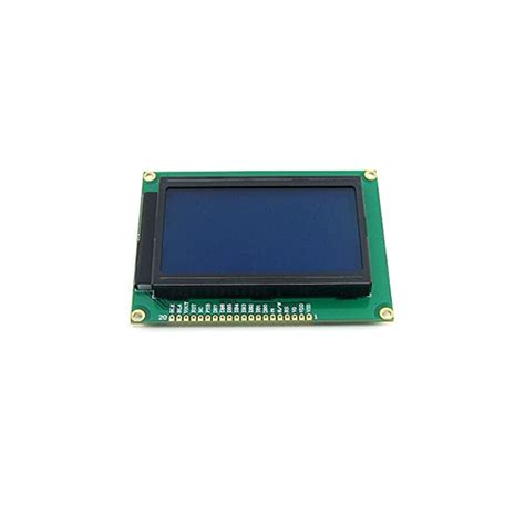 jual 12864 graphic lcd 128x64 module blue color backlight lcd warna
