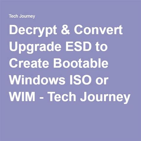 Create Bootable Windows Iso Or Wim With Upgrade Esd Conversion