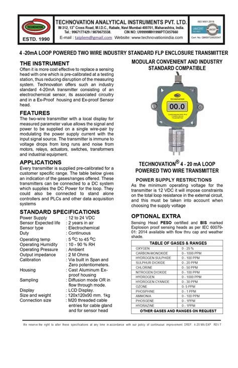 MA Two Wire Ex Proof XTR Automation Grade Automatic At In
